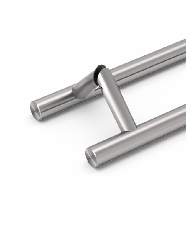 Pro-Line Series: 84" Offset 45º Ladder Pull Handle with 3-hole mounting ...