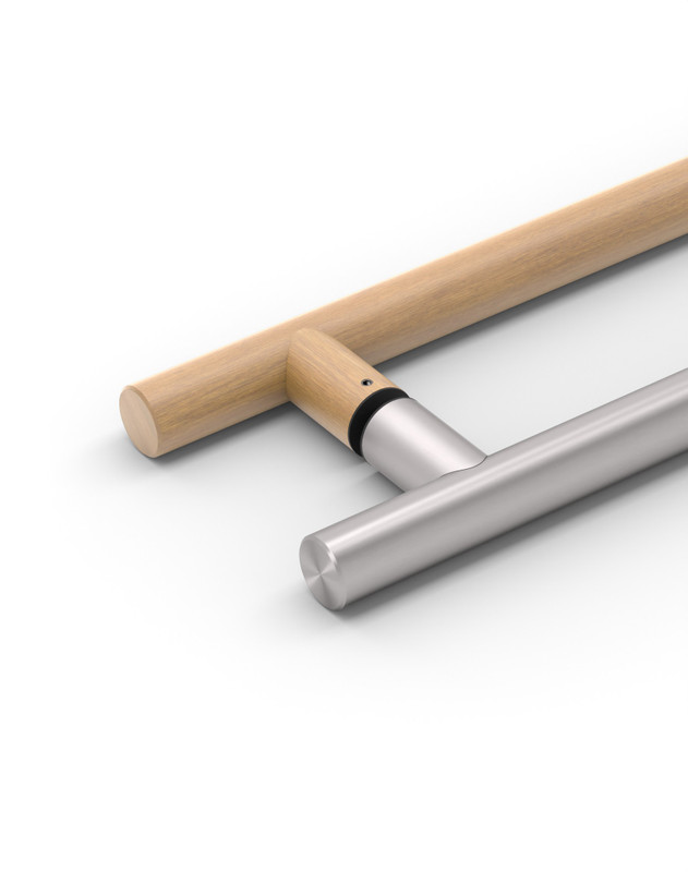 Pro-Line Series: Ladder Pull Handle - Back-to-Back, Solid Beech Wood in ...