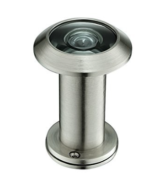 180˚ Glass Lens Door Viewer - Cover For Doors - Satin Nicke