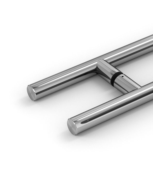 Extra Length Ladder Style Back-to-Back Push-Pull Door Handle