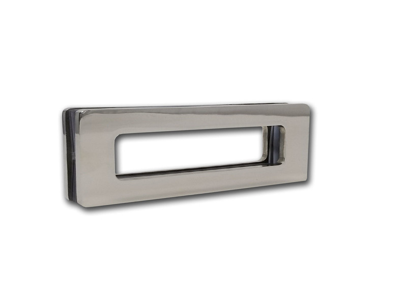 Rectangular Sliding Door Handle - 6" x 2" - Polished Finish