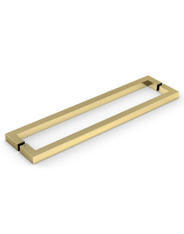 1" x 1" Square Pull Handle - Satin Brass Finish