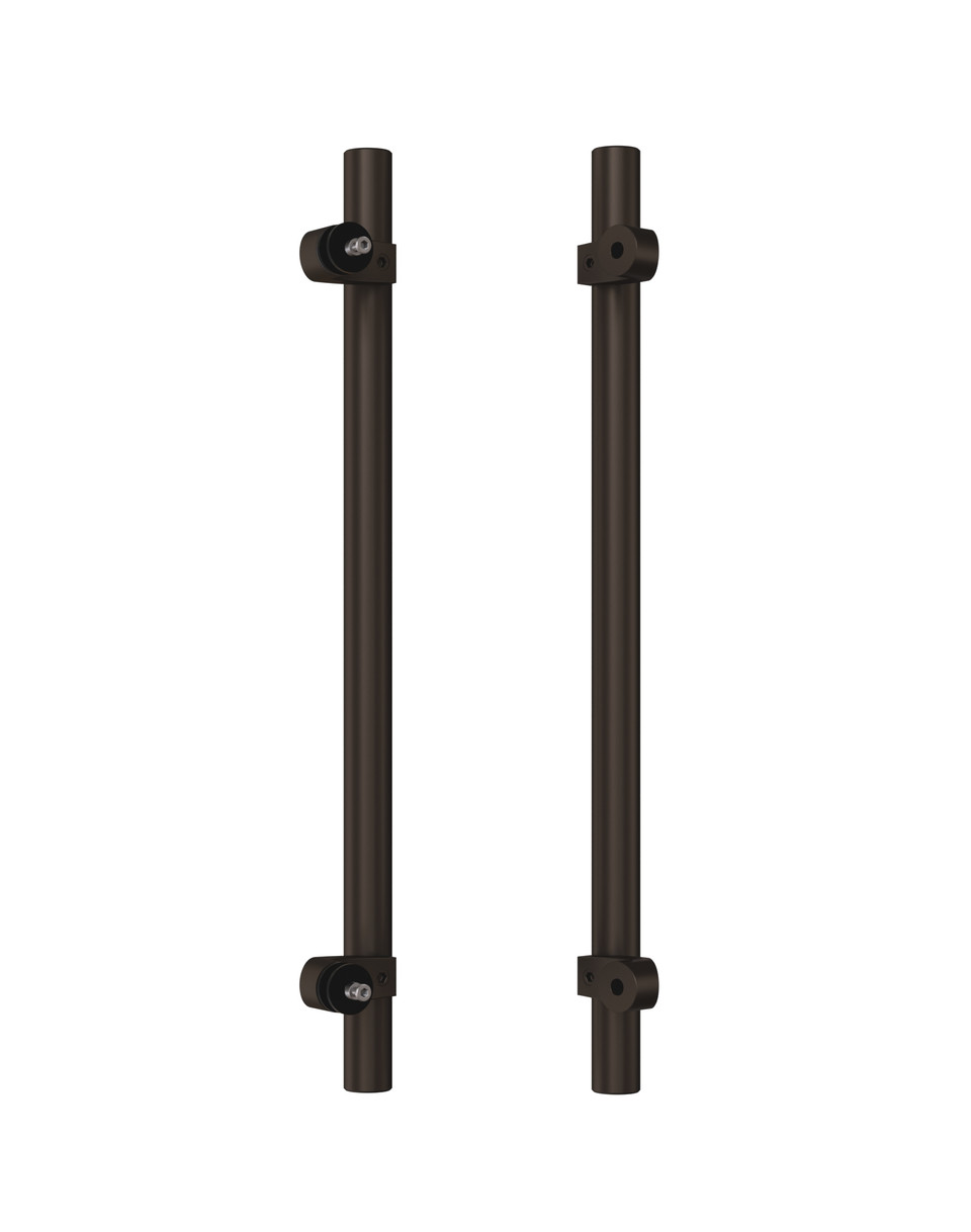 Post Mount Offset SS316 Pull Handle - Bronze Powder Coated