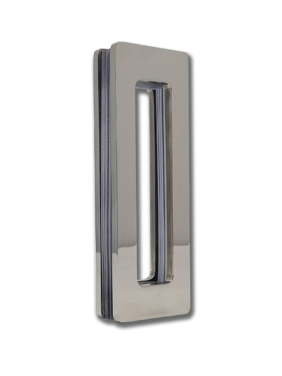 Rectangular Sliding Door Handle - 6" x 2" - Polished Finish