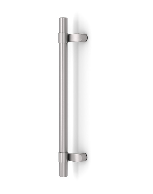 Post Mount Offset Pull Handle with Collar - Brushed Satin US32D/630