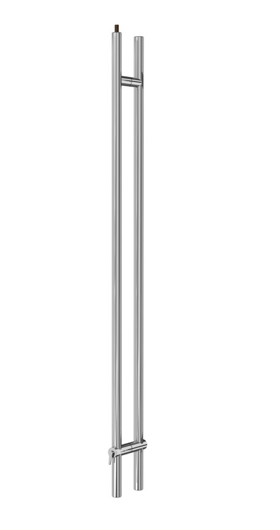 Back-to-Back 48" Upward Locking Ladder Pull Handle Polished Finish