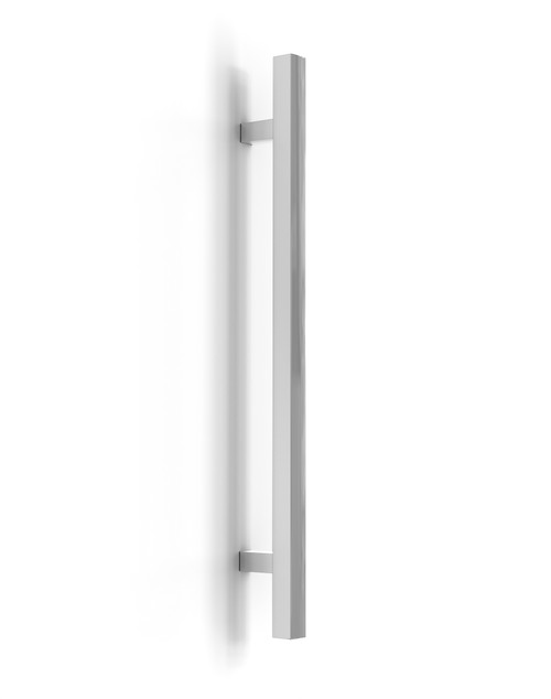 One Sided 1" x 1" Square Ladder Pull Handle, Polished US32/629 Finish ...
