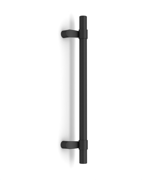 One Sided Postmount Offset Ladder Pull Handle with Collar Mounts, Matte ...