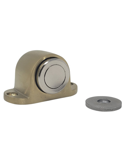 Floor-Mounted Magnetic Door Stop - Dome - (Satin Brass Stainless Steel ...