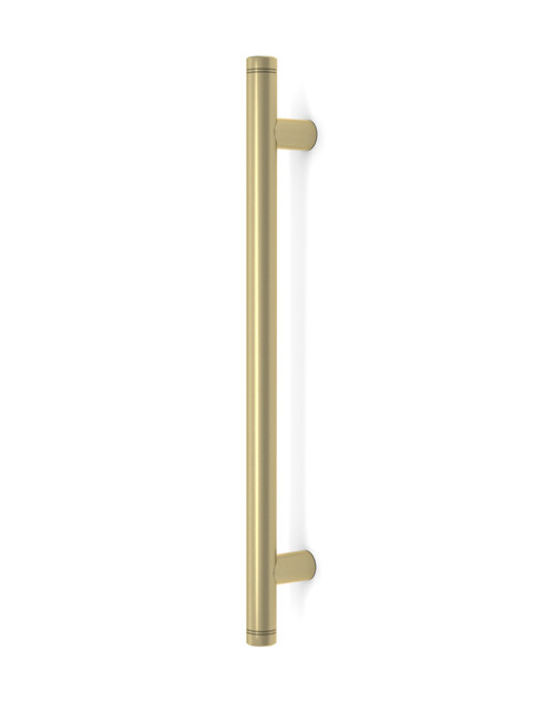 Satin Brass Finish -Grooved Ladder Pull Door Handle