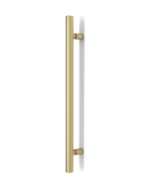 Ladder Pull Handle With Floating Neck Posts - Satin Brass