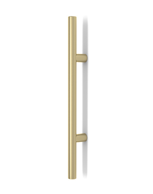 Extra Length Ladder Style Back-to-Back Push-Pull Door Handle- Satin Brass