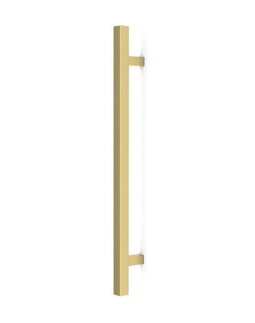 1" x 1" Square Ladder Pull Handle - Satin Brass Stainless Steel Finish