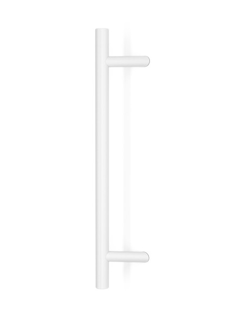 White Powder Coated 45º Offset Ladder Pull Back-to-Back Handle