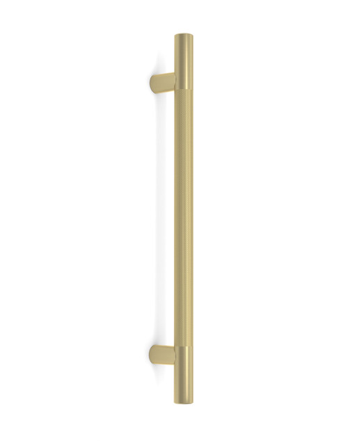 Pro-Line KNURLED Series - One-Sided Ladder Pull Handle Satin Brass Finish