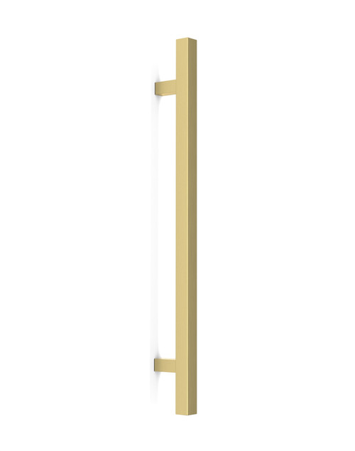 One-Sided 1" x 1" Square Ladder Pull Handle - Satin Brass