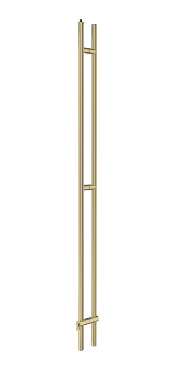 72" Upwards Locking Ladder Pull Handle - Satin Brass Finish