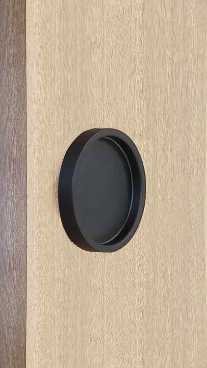 Back-to-Back Round Handle - Black Powder Stainless Steel Finish