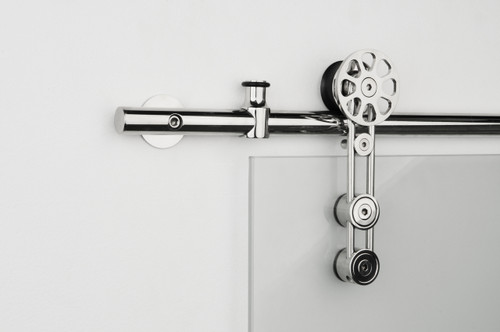 Spinner - GF Series - Sliding Barn Door Hardware Kit - Polished