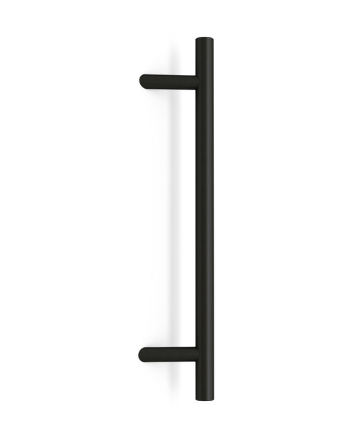 One Sided 45º Offset Ladder Pull Handle - Matte Black Finish