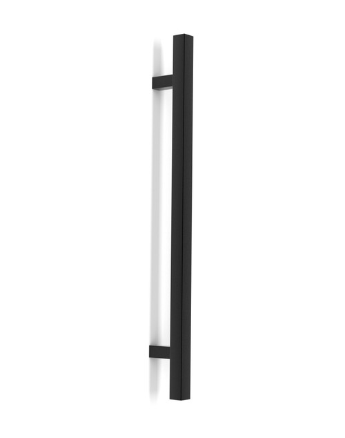 One-Sided 1" x 1" Square Ladder Pull Handle - Matte Black