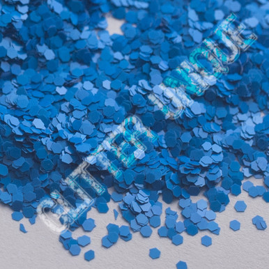 Matte Neon Blue Hex .040 | Glitter Unique
