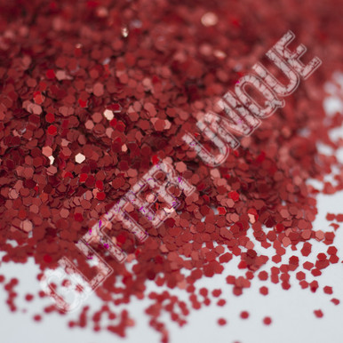 Matte Cherry Red Hex .025 | Glitter Unique