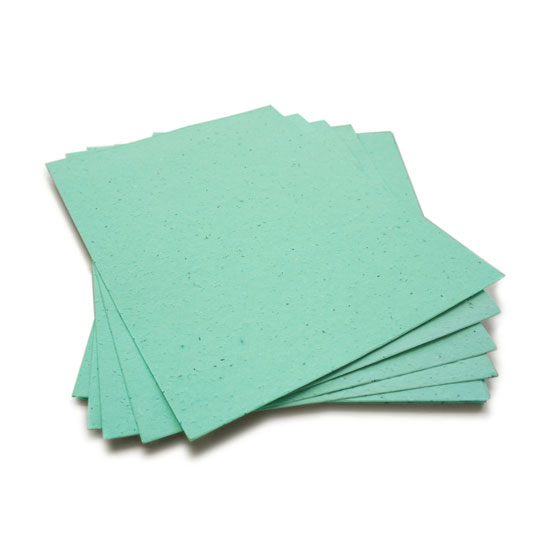 Aqua Blue Plantable Seeded Paper Sheets with Wildflower Seeds - 8.5