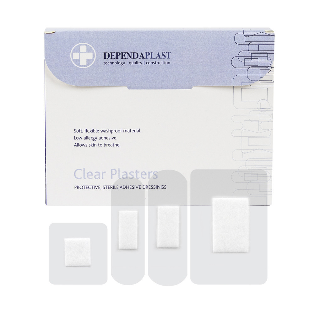 Dependaplast Clear Plasters - Transparent First Aid Plasters