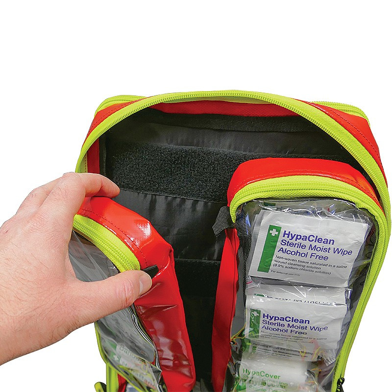 Large Red PVC Emergency Backpack for Medical Supplies