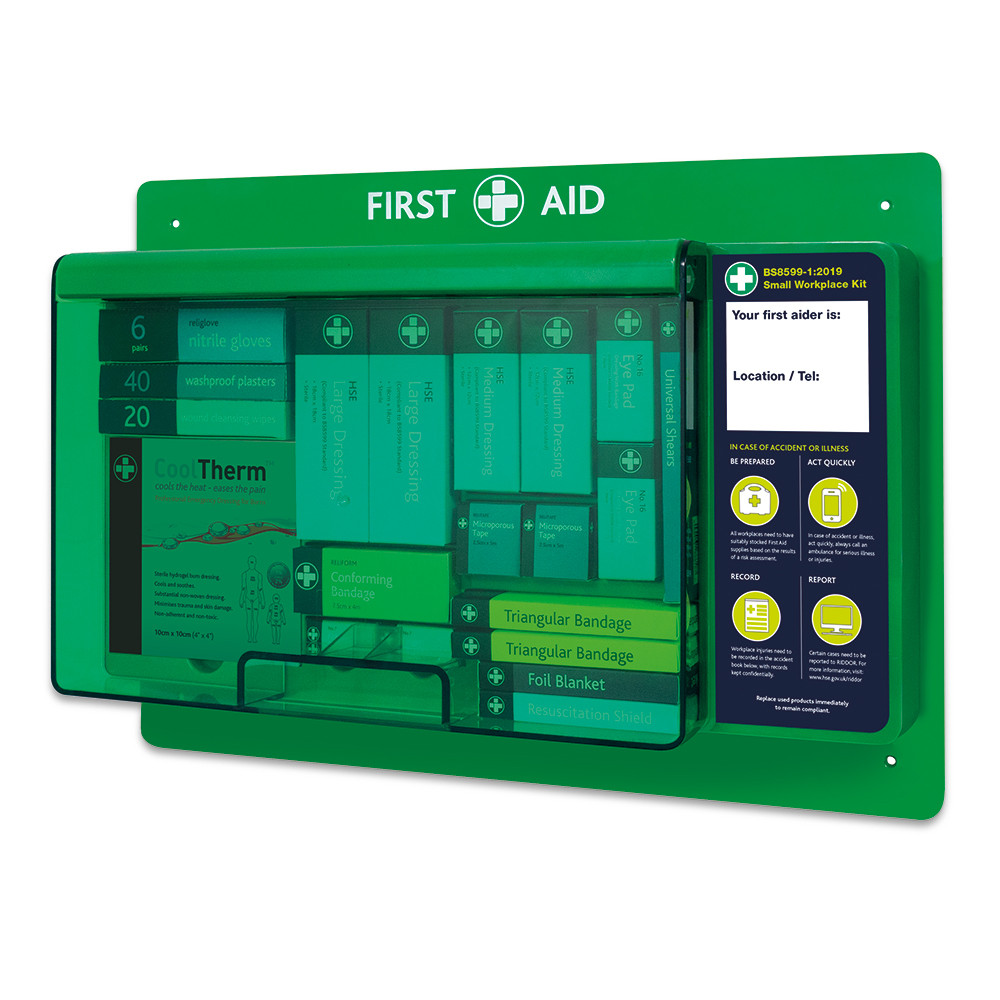 Small Workplace First Aid Kit - Deluxe Wall Station