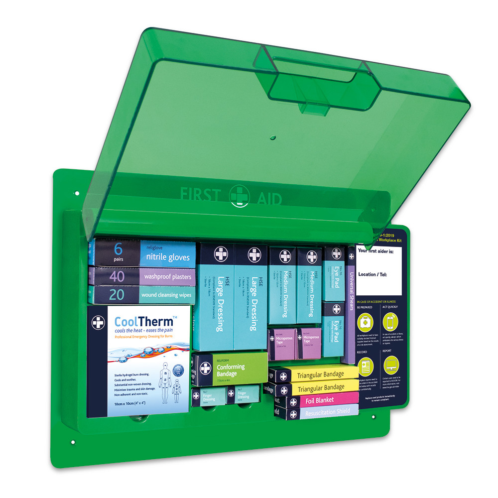 Small Workplace First Aid Kit - Deluxe Wall Station