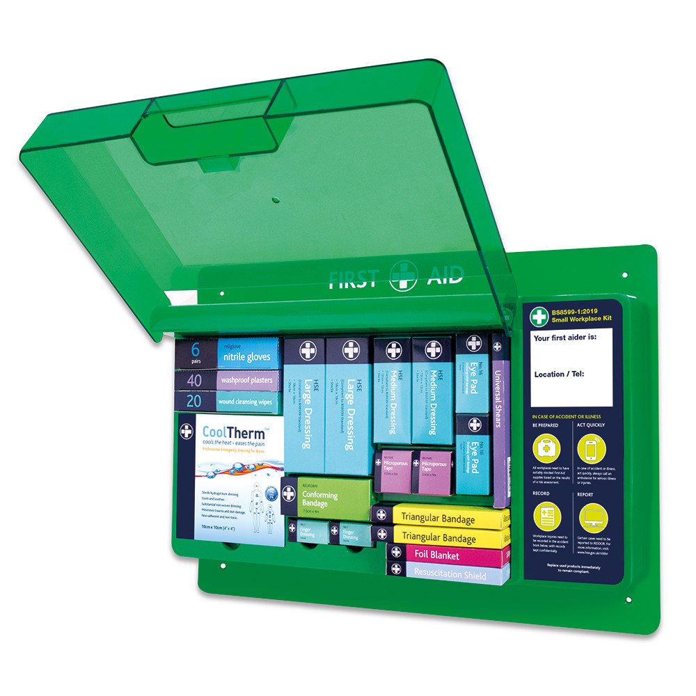 Small Workplace First Aid Kit - Deluxe Wall Station