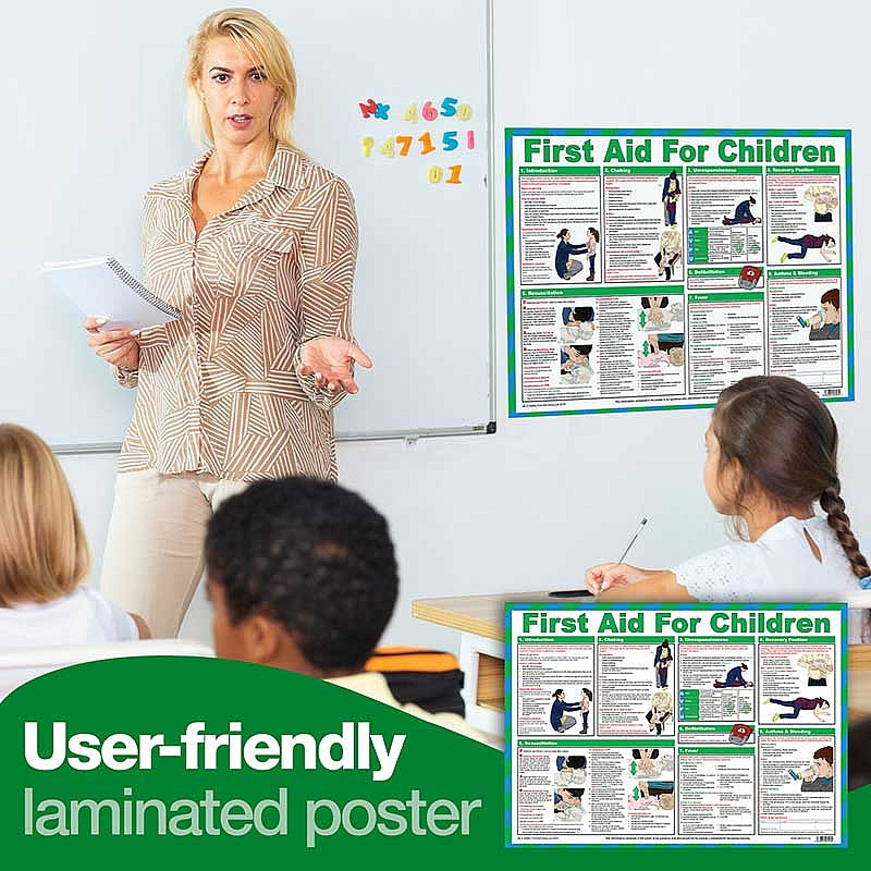 First Aid for Children Laminated A2 Poster - Clear and Comprehensive