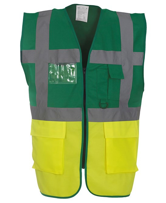 Hi-Vis 2 Tone Coloured Executive Vest - Enhanced Visibility and Functional