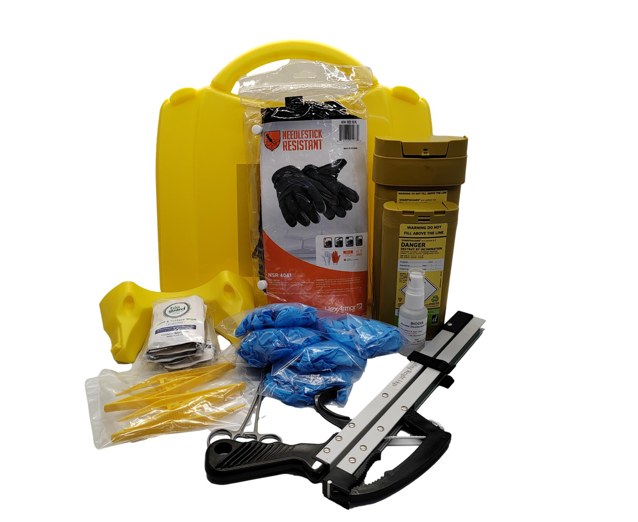 Sharps Handling Kit with Hex Armor Gloves - Comprehensive Safety