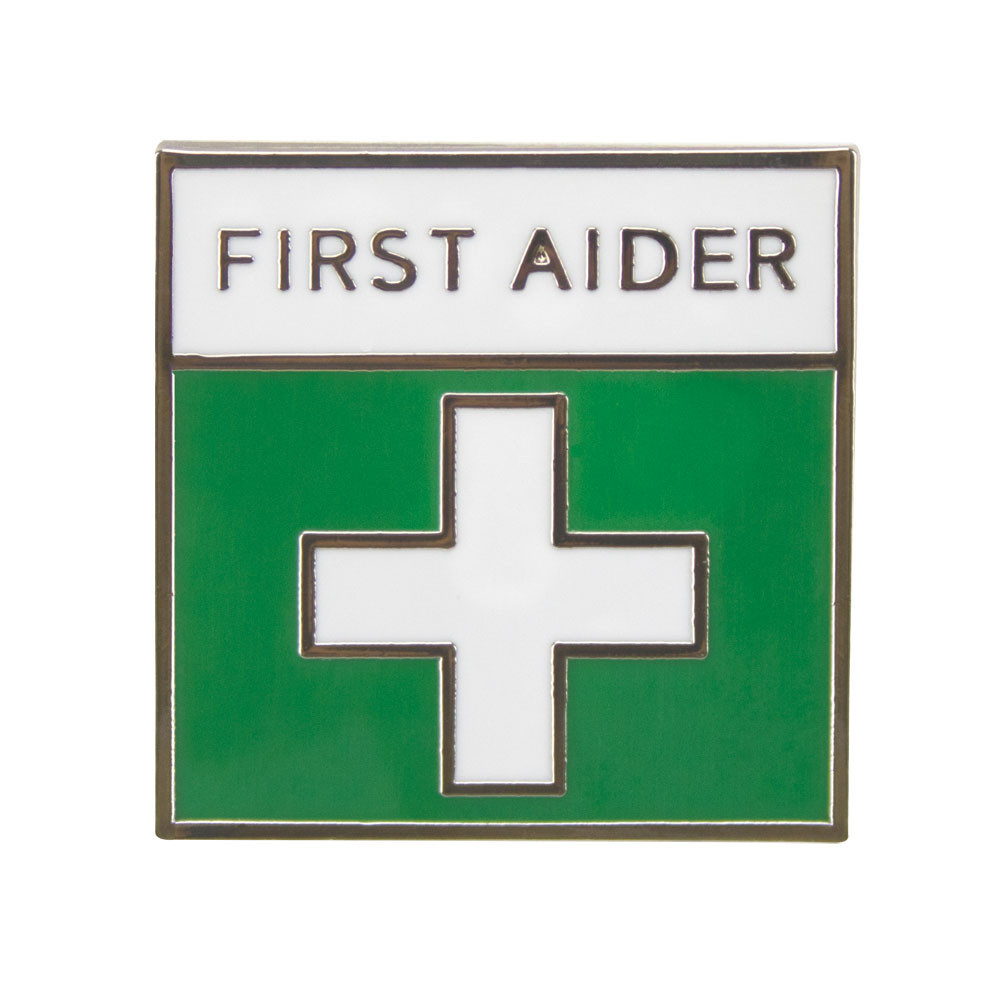 First Aider Badge 2.5cm x 2.5cm - Professional Identification
