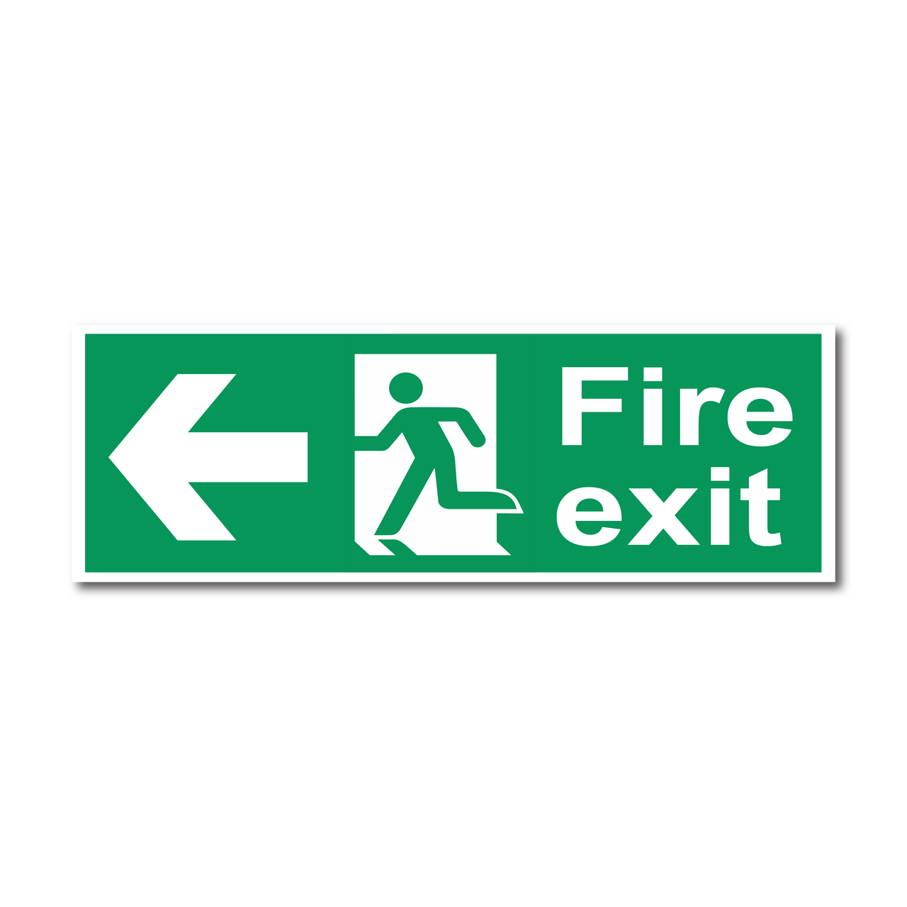 Fire Exit Left Sign 300mm x 100mm - Clear Emergency Direction