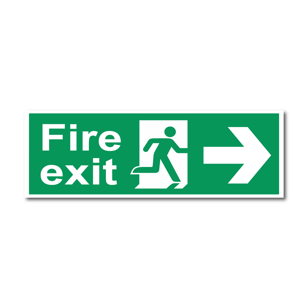 Fire Exit Right Sign 300mm x 100mm - Emergency Exit Signage