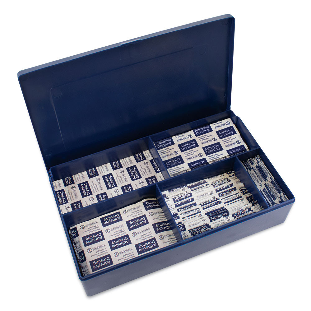 Dependaplast Fabric Plasters - 120 in Blue Plastic Box