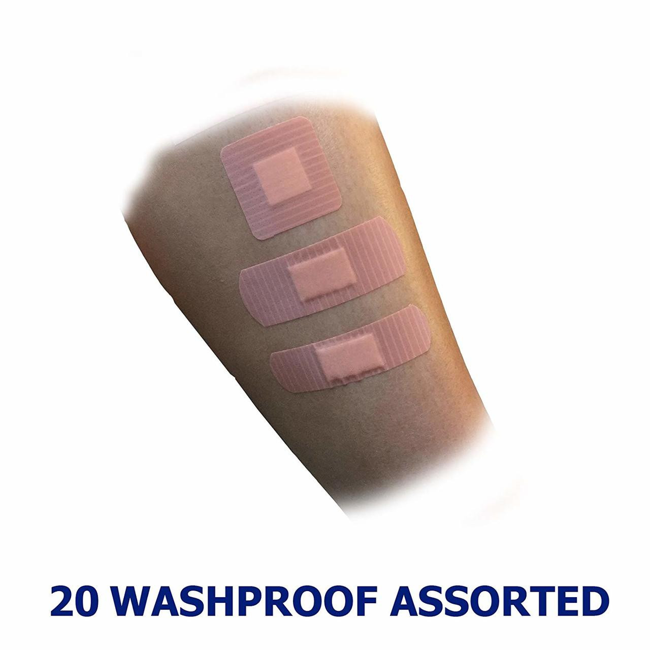 Washproof Plasters Assorted 20 - Durable First Aid