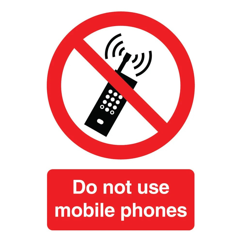 Do Not Use Mobile Phones Sign 210 x 148mm - Jax First Aid