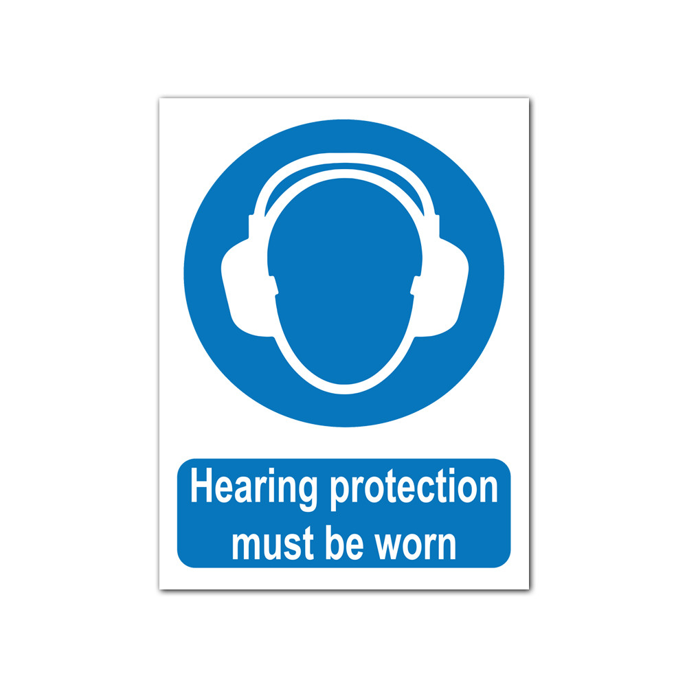 Hearing Protection Must Be Worn Sign - 210 x 148mm