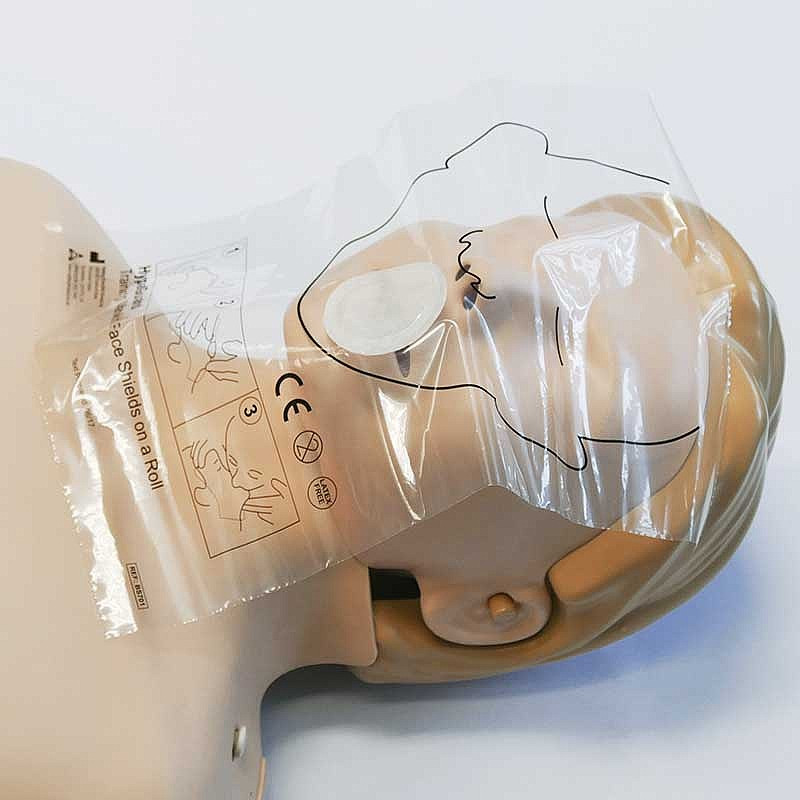 CPR Face Shield Roll - Portable Resuscitation Aid