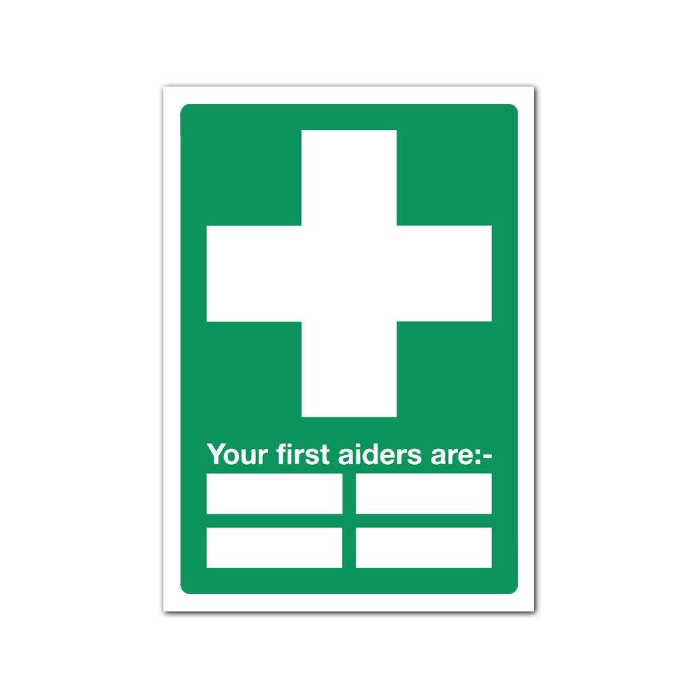 First Aider Helmet Sticker - High Visibility and Durable