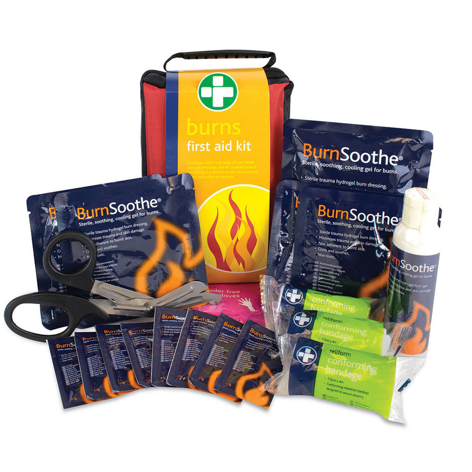Emergency Burn Care First Aid Kit Supplies- Burns Plasters & Safety