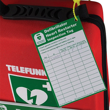 Defibrillator (AED) Inspection Tag - Jax First Aid