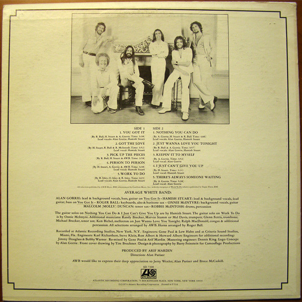 Average White Band - AWB - Atlantic - SD 7308 - LP, Album, MO 718931735 ...