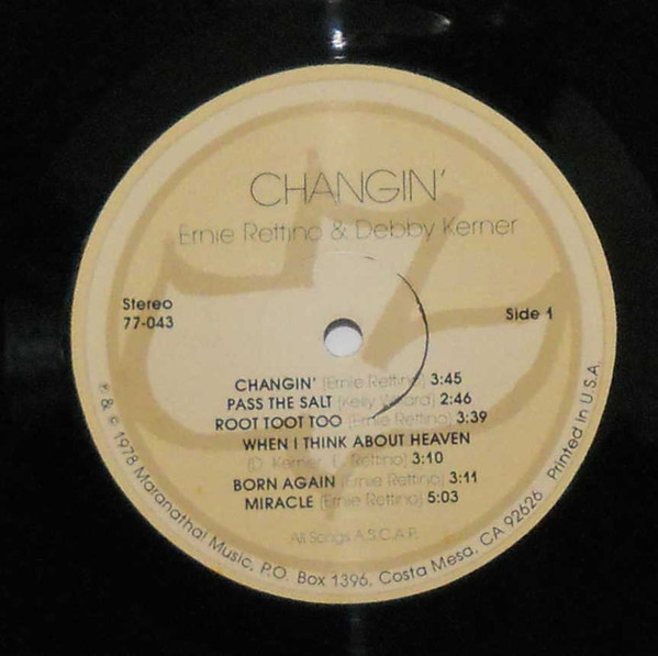 Ernie Rettino & Debby Kerner - Changin' (LP, Album, Gat) - BullTrax Records