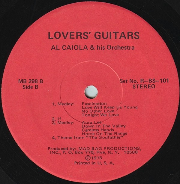 Al Caiola His Guitar* And His Orchestra* - Lovers' Guitars (2xLP, Album ...
